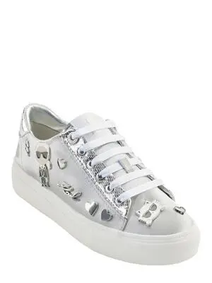 Karl Lagerfeld Paris Cate Pin Logo Sneaker Silver