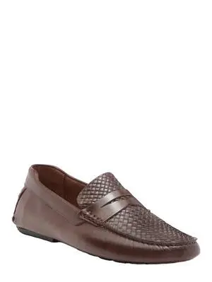 Nordstrom Driving Loafer Brown Dark Embossed