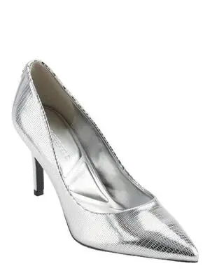 Karl Lagerfeld Paris Royale Pointed Toe Pump Silver