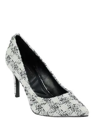 Karl Lagerfeld Paris Royale Pointed Toe Pump - White/ Black