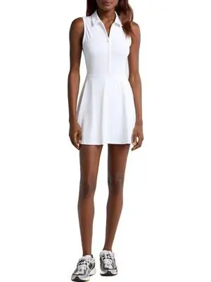 Travis Mathew Sleeveless Half-zip Dress - White
