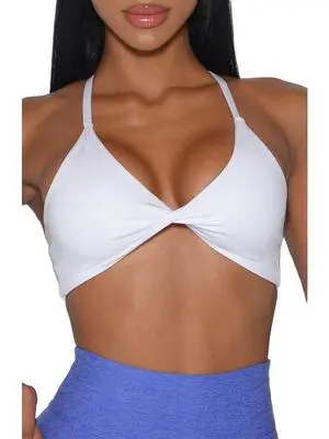 BOMBSHELL SPORTSWEAR Twist Mini Bra - White
