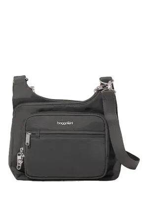 BAGGALLINI BAGGALLINI Securtex Anti-Theft Crossover Crossbody Bag Charcoal