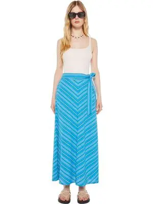 Xirena Mikayla Striped Cotton Skirt - Blue