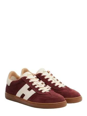 Hogan Suede Low Top Sneakers - Burgundy