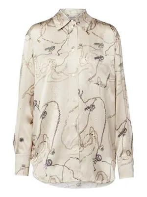 VICTORIA BECKHAM Printed Silk Shirt