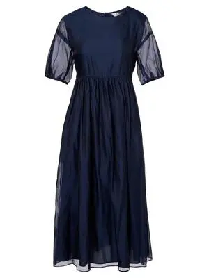 Max Mara Fatoso Silk-blend Organza Midi Dress - Blue