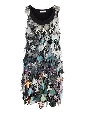 Rabanne Embellished Minidress - Silver