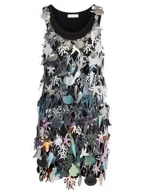Rabanne Embellished Minidress - Silver