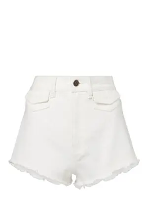 Chloé Distressed Denim Shorts - White
