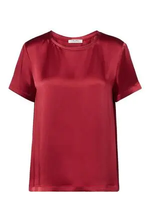 Max Mara Rebecca Satin T-Shirt Red