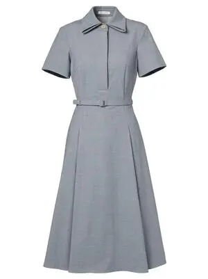 EMILIA WICKSTEAD Iwona Belted Midi Dress - Grey