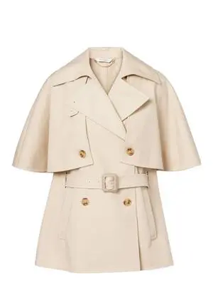 Max Mara Sigfrid Cropped Gabardine Trench Coat - Beige