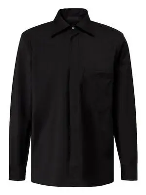 SAMAN AMEL Wool Overshirt - Black