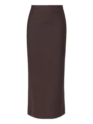 Brunello Cucinelli Wool-blend Maxi Skirt - Brown