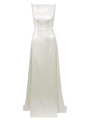 DANIELLE FRANKEL Bridal Emerson Silk And Wool Gown - White