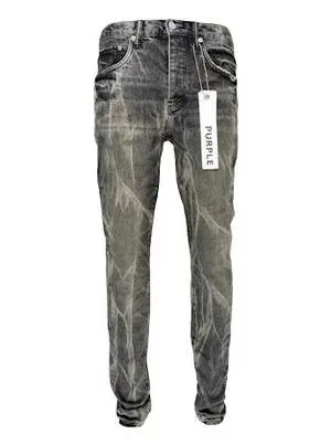 PURPLE BRAND Washed Tie Acid Jeans - Grey