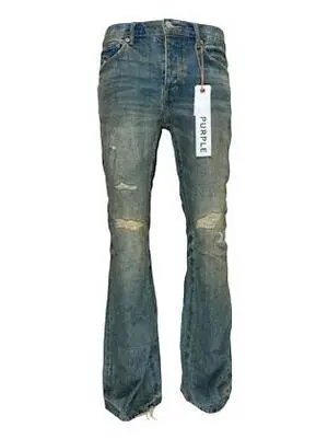 PURPLE BRAND Flared Vintage Afterglow Jeans - Mid Indigo