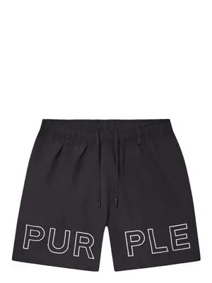 PURPLE BRAND All Round Logo Shorts - Black