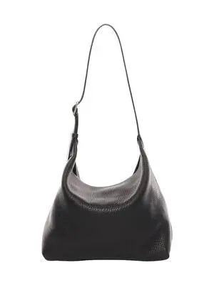 THE ROW Isa Shoulder Bag In Deerskin Leather - Black