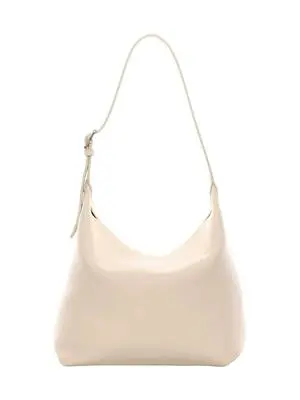 THE ROW Isa Shoulder Bag In Deerskin Leather Porcelain