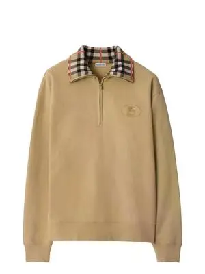 Burberry Cotton Zip-up Sweatshirt - Neutrals
