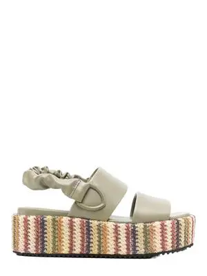 BLAUER. 50mm Striped Heeled Sandals