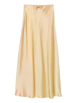 Liviana Conti High-rise Flared Skirt - Gold