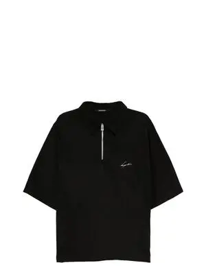 SONGZIO Aquarelle Dolman Polo Shirt - Black