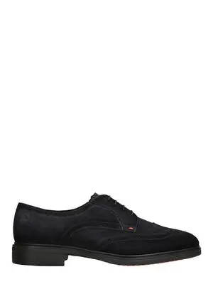 Santoni Suede Oxford Shoes - Navy