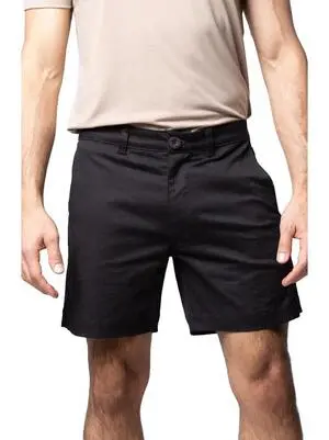 LEISURE LAB Stretch Cotton Chino Shorts - Onyx Stout