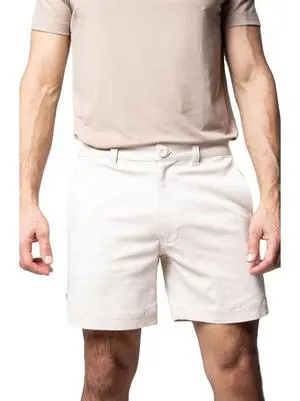 LEISURE LAB Stretch Cotton Chino Shorts - Vanilla Rum