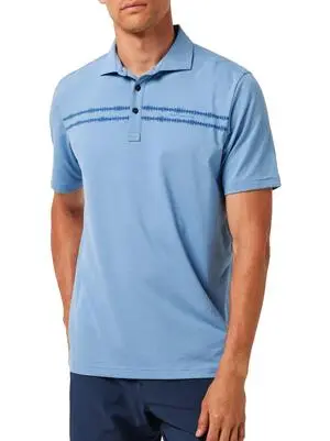 Travis Mathew Sunbeam Chest Stripe Polo - Pacific Coast