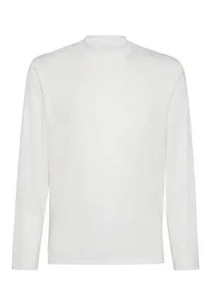 Brunello Cucinelli Jersey Mock Neck T-shirt - Off-white
