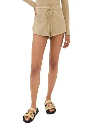 LE BOP Valerie Pointelle Shorts Taupe