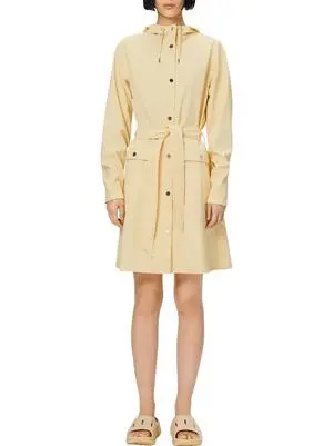 Rains Curve Waterproof Belted Jacket Gleam