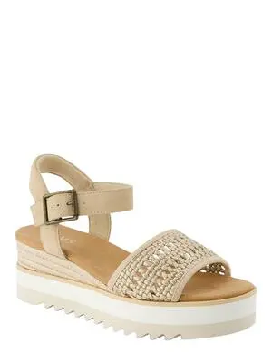 Toms Diana Platform Wedge Sandal Gold