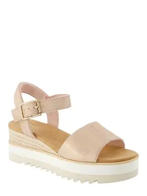 Toms Diana Platform Wedge Sandal Pink