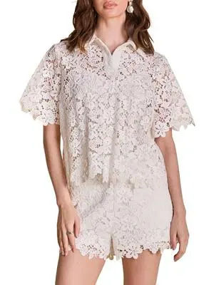 Endless Rose Lace Collar Shirt - Ivory