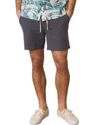Marine Layer 6-inch Drawstring Beach Shorts - Faded Black