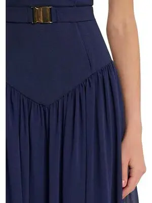HUTCH Ruby Sweetheart Drop-waist Maxi Dress - Navy