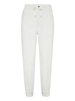 Brunello Cucinelli Trousers With Crête - Off-white