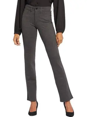NYDJ Marilyn Straight Leg Pants - Charcoal Heathered