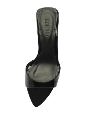 Schutz Elodie Patent Stiletto Mule Sandals - Black