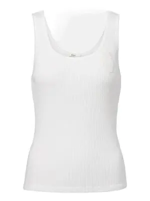 Chloé Logo Cotton Jersey Tank Top - White