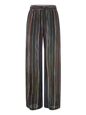 Paul Smith Striped Wide-leg Trousers - Blue