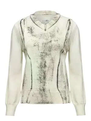 MAISON MARGIELA Abstract-print Sweater - White