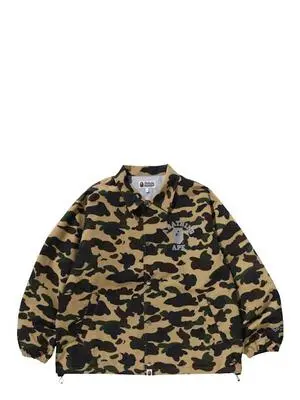 BAPE Gore-tex Wind Stopper 1st Camo Relaxed Coach Jacket - Yellow