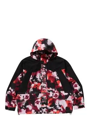 A BATHING APE Map Camo Snowboard Jacket Red
