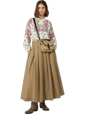 Max Mara Printed Cotton Poplin Shirt - Ivory